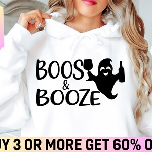 Boos and Booze SVG Here for the Boos Halloween Svg Cute - Etsy