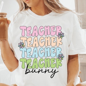 Teacher Bunny PNG, Happy Easter Png, Sublimation Design, Easter Png ...