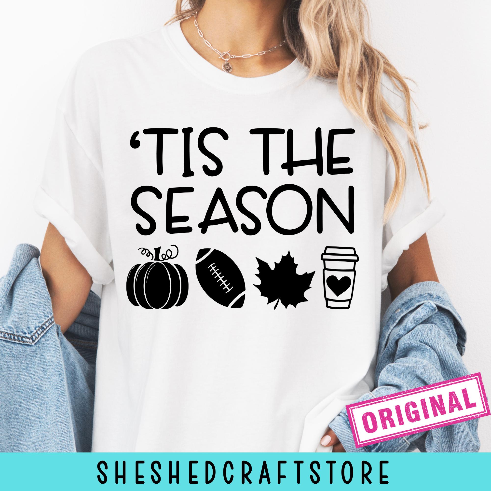 Tis the Season Fall Football SVG PNG, Autumn Design (digital Files) - Etsy