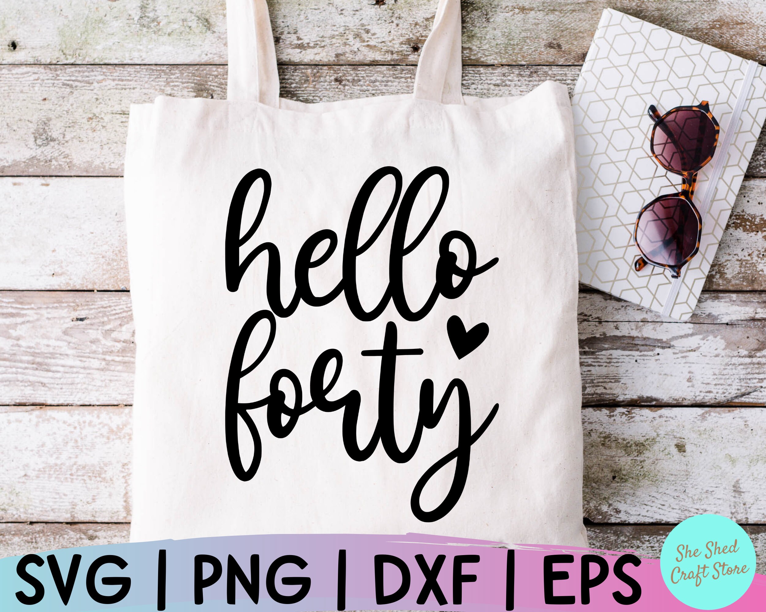 Hello Forty Svg 40th Birthday Svg 40th Birthday Shirt Dxf | Etsy