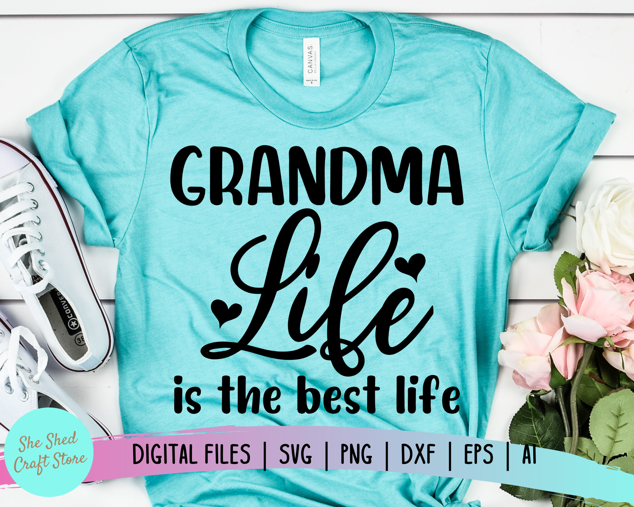 Grandma Life Is The Best Life svg Grandma Tshirt Grandma | Etsy