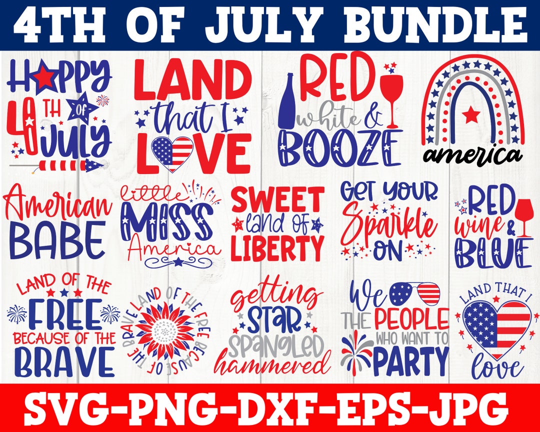 4th of July SVG Bundle July 4th SVG Fourth of July Svg - Etsy
