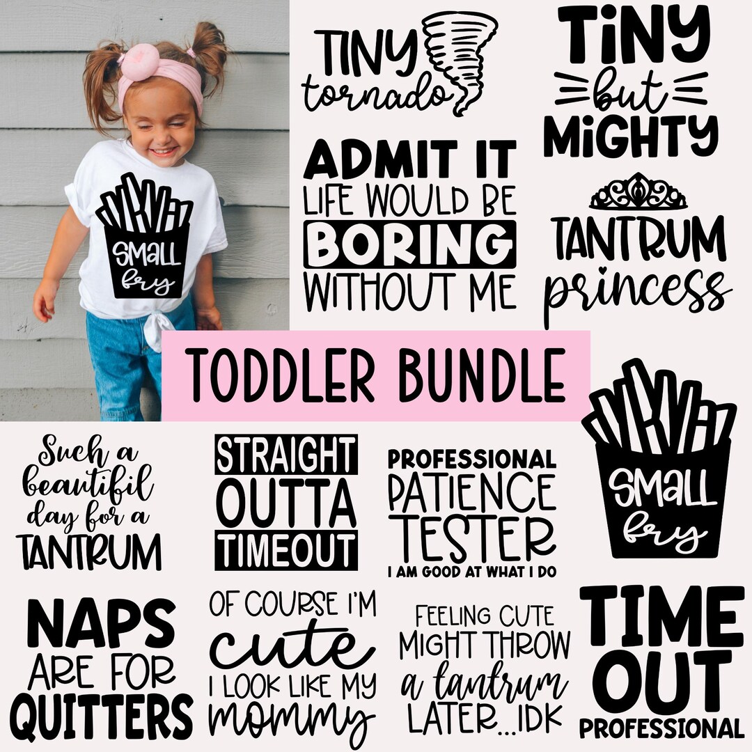 Toddler SVG PNG PDF Bundle, Cool Kids Svg, Sassy Svg, Toddler Svg, Baby ...