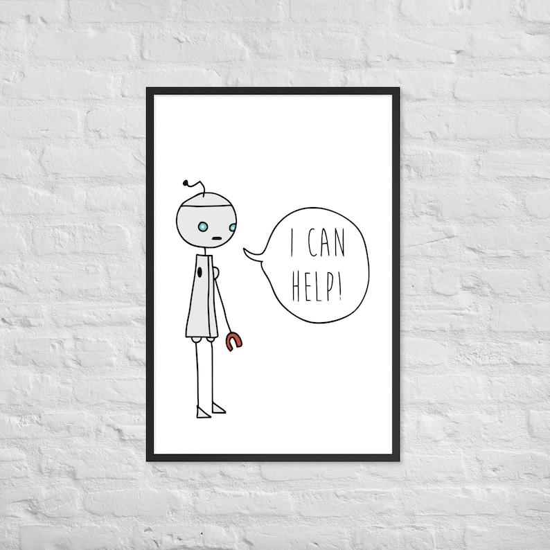 Fargo Poster, Minsky Robot Print, Fargo I Can Help, Planet Wyh Minsky ...