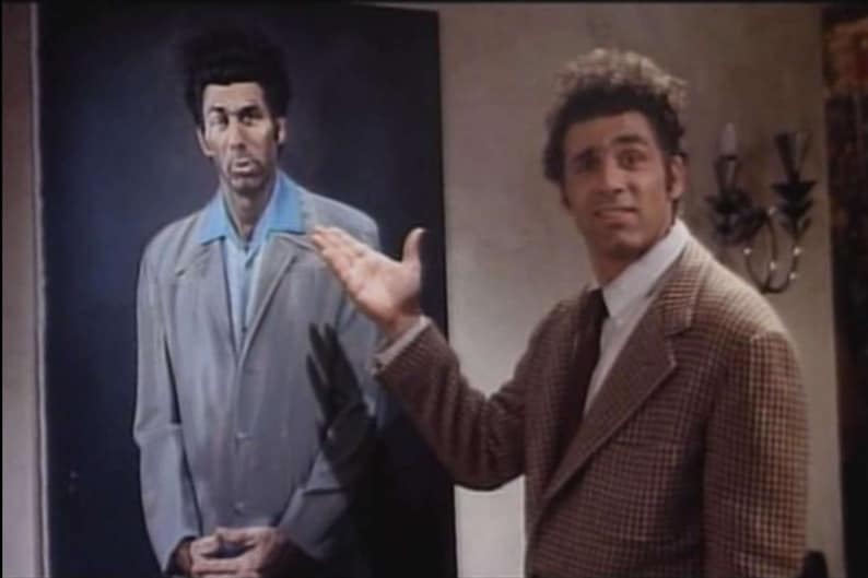 Seinfeld Cosmo Kramer Painting, Seinfeld Print, Kramer Poster, Cosmo ...