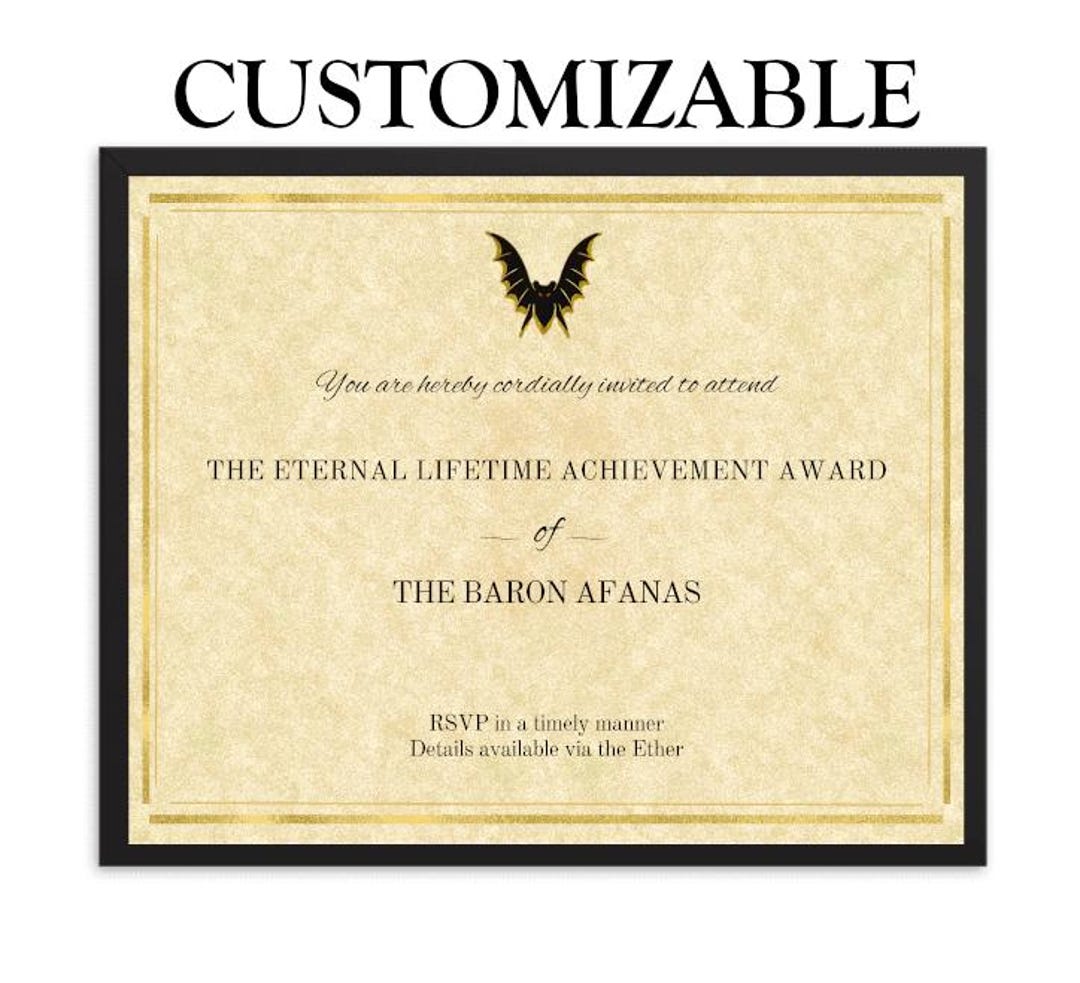 What We Do in the Shadows Print, the Eternal Lifetime Achievement Award ...