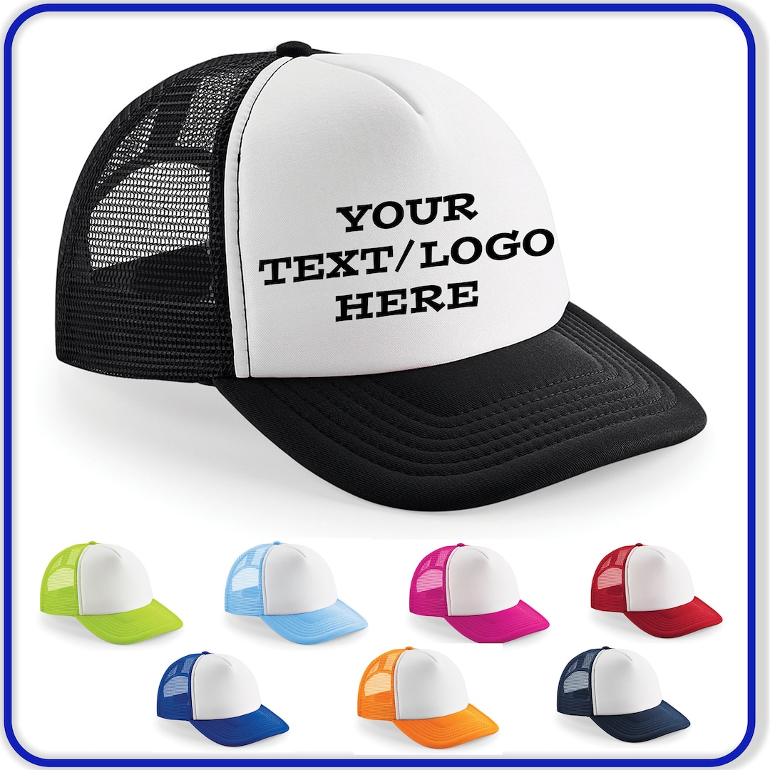 Custom Personalised Caps, TEXT/ LOGO PRINTED Baseball Caps Hip Hop ...