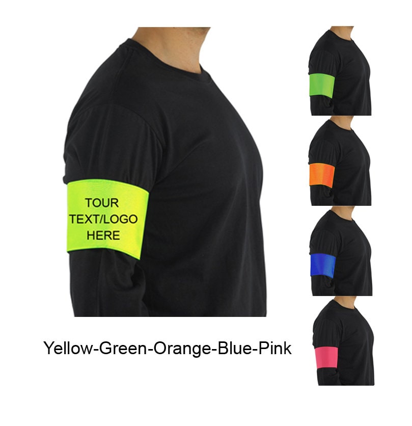 Personalised Armband Custom Printed Hi-vis Printed Arm Bands - Etsy