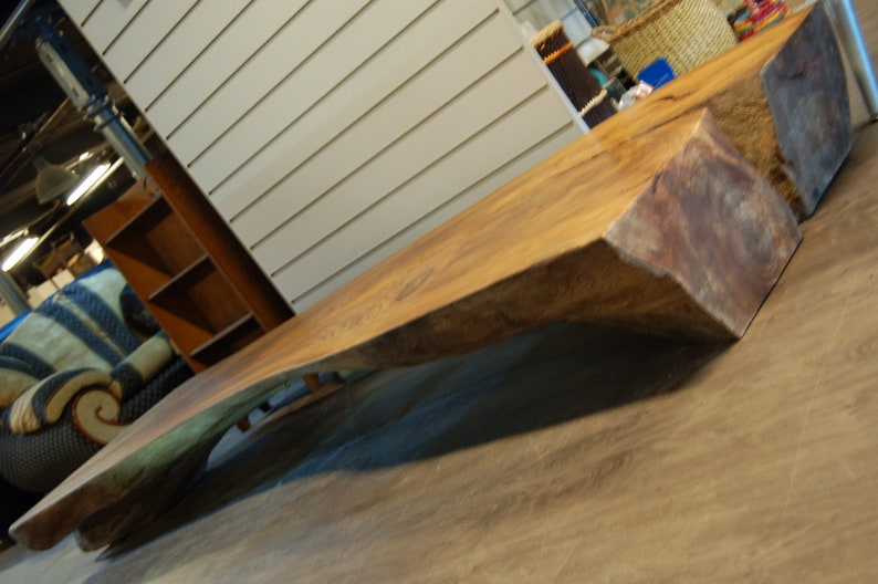 Huge Half Tree Log Coffee Table: Large Natural Live Edge - Solid ...