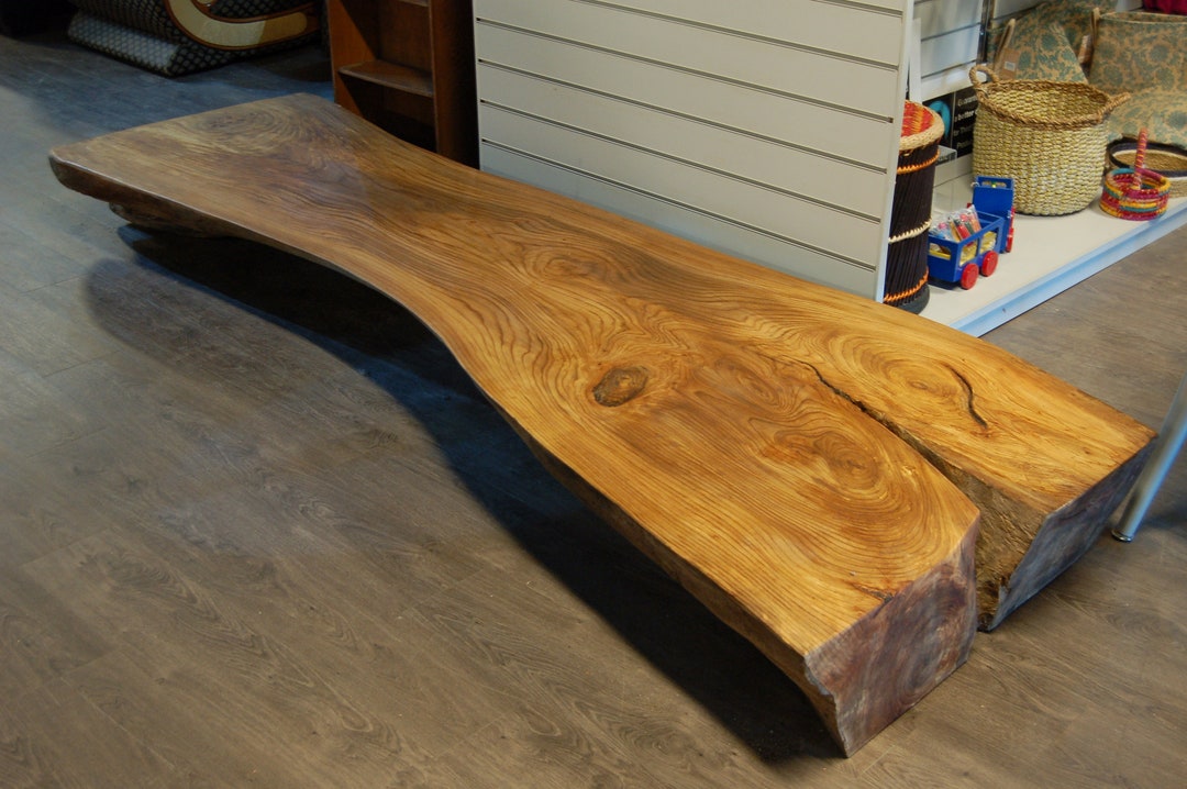 Huge Half Tree Log Coffee Table: Large Natural Live Edge - Solid ...