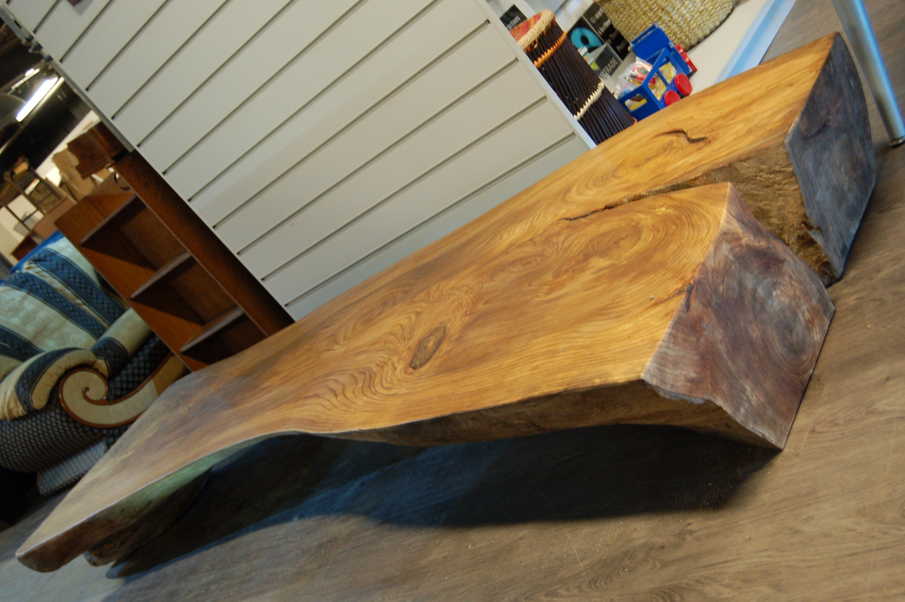 Huge Half Tree Log Coffee Table: Large Natural Live Edge - Solid ...