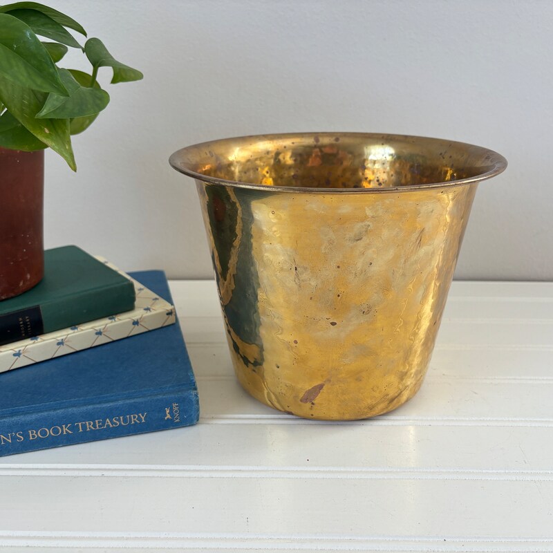 Large Brass Planter - Etsy
