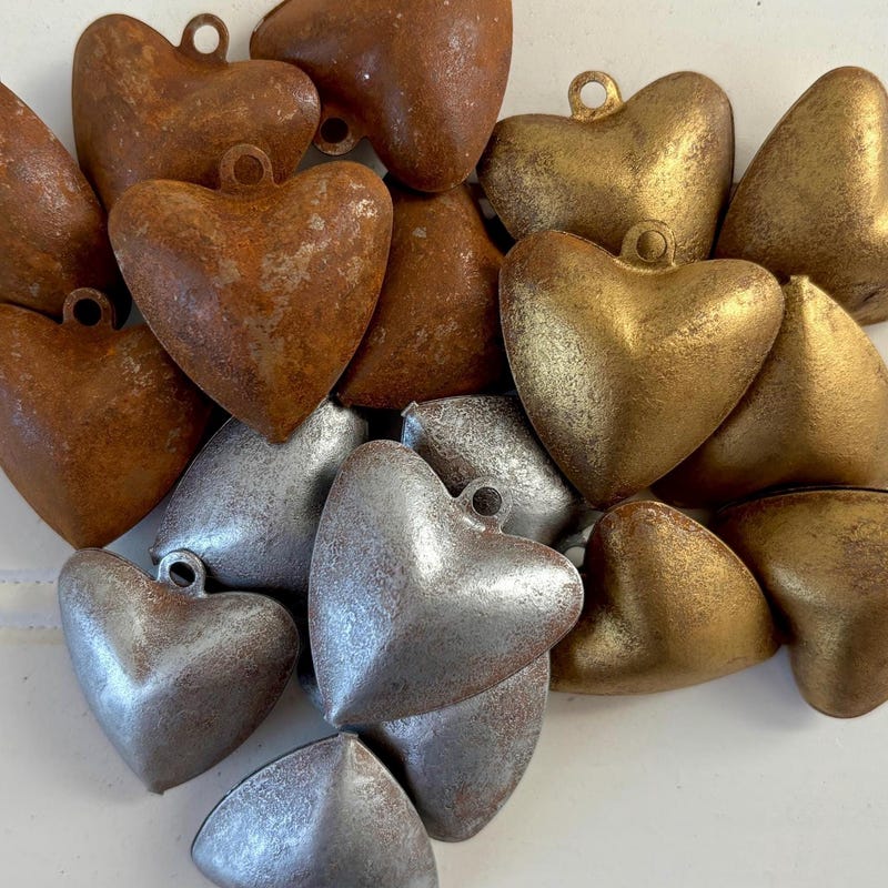 Rusty Hearts - Etsy