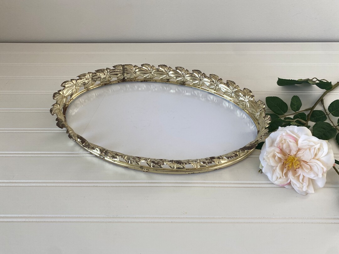 Vintage Oval Vanity Tray - Etsy