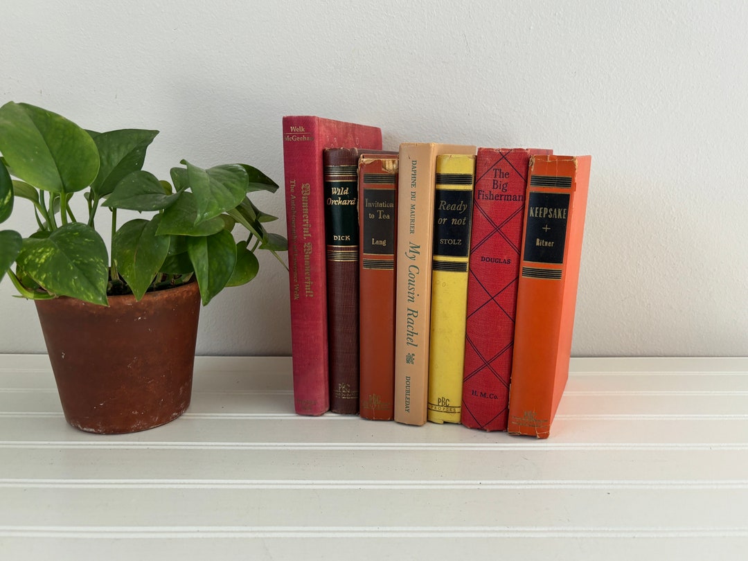 Vintage Book Set Large Book Bundle Set of Seven Books Vintage Old ...