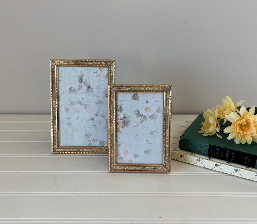 Vintage Brass Photo Frames Set of 2 Mini Brass Picture Frames Small ...