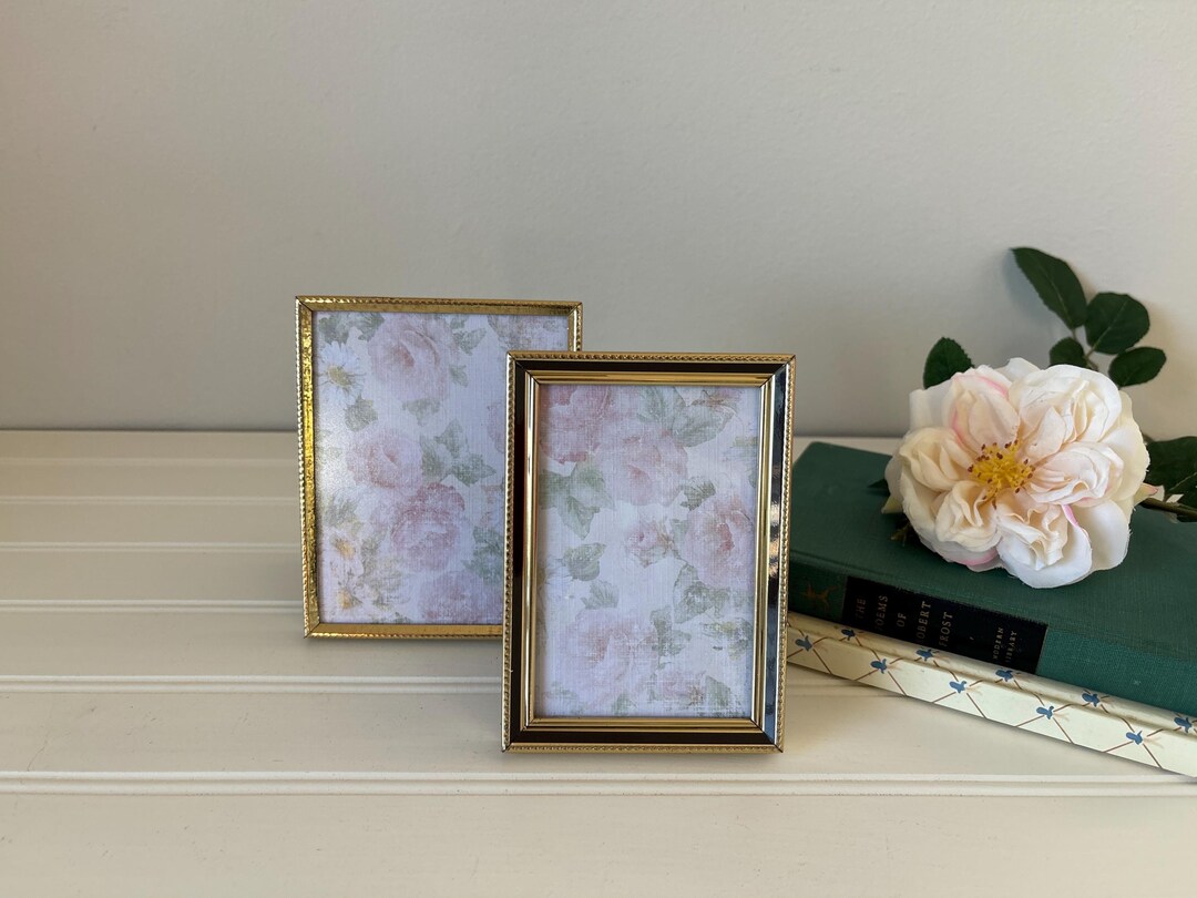 Vintage Brass Photo Frames Set of 2 Mini Brass Picture Frames Small ...