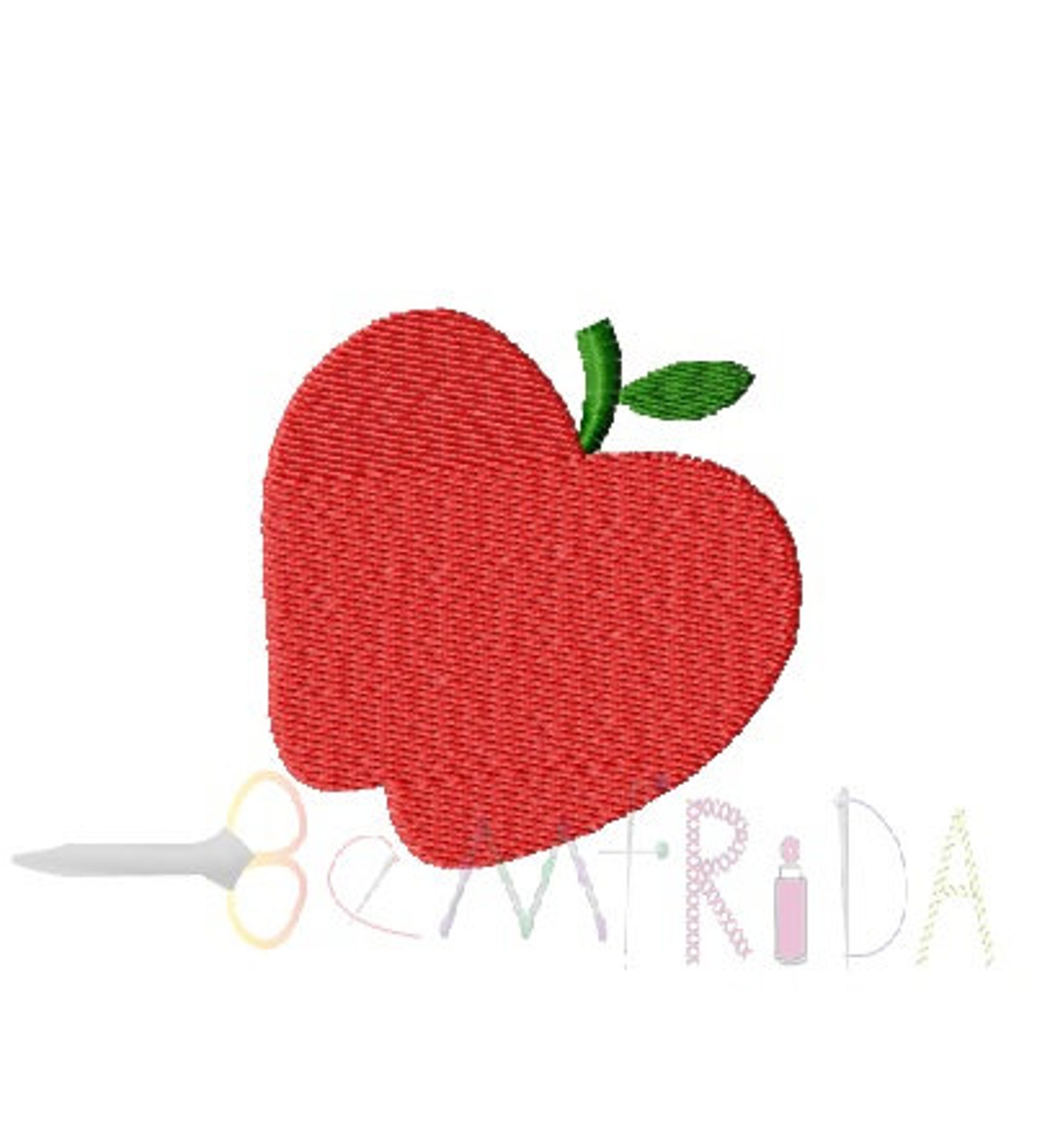 Apple Machine Embroidery Design, Apple Embroidery, Machine Embroidery ...