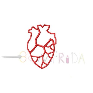 Heart Machine Embroidery Design, Machine Embroidery, the Outline of ...