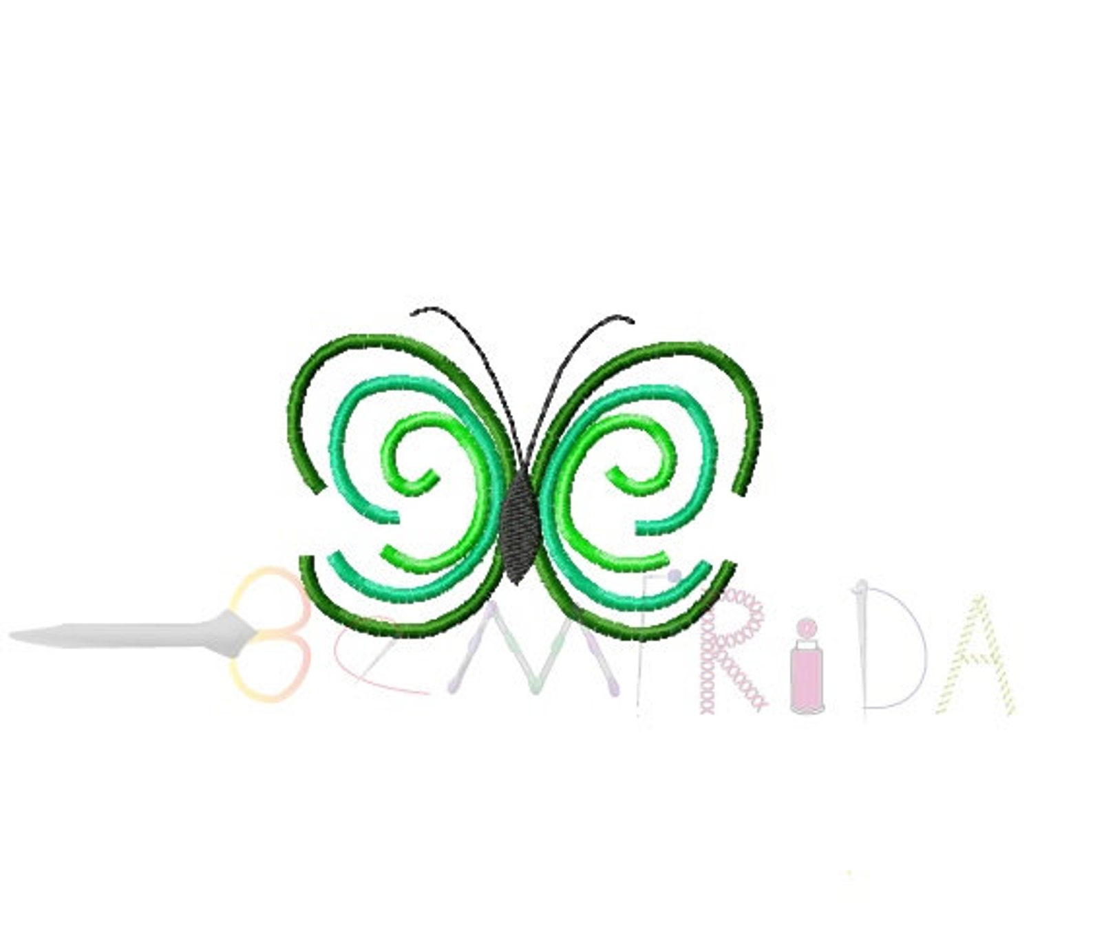 Butterfly Machine Embroidery Design Butterfly Design - Etsy