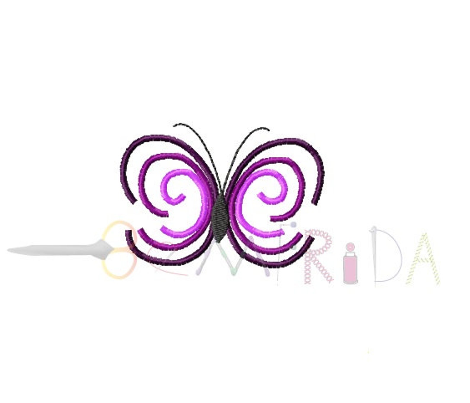 Butterfly Machine Embroidery Design Butterfly Design - Etsy
