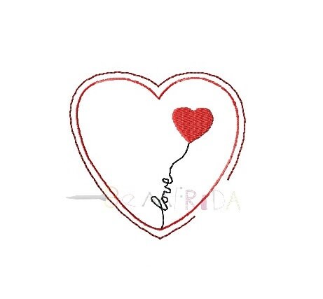 Love Heart Machine Embroidery Design, Love Valentine's Day Toy, Heart ...