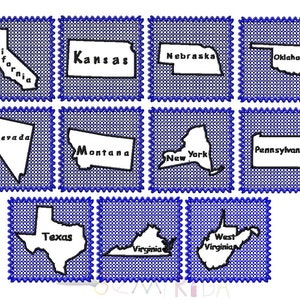 States USA Machine Embroidery Design, 11 States USA Design, Design for ...