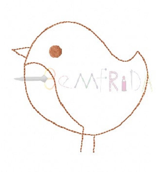 Little Bird Embroidery Design Embroidery Bird Silhouette | Etsy