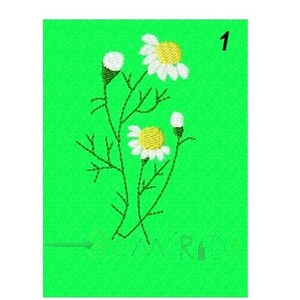 Machine Embroidery Design Chamomile Pattern Bouquet of Wild Flowers ...
