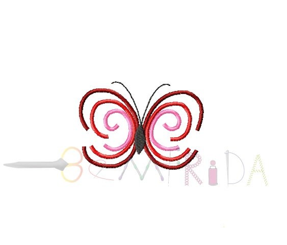 Butterfly Machine Embroidery Design Butterfly Design - Etsy