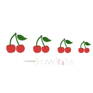 Cherries Embroidery Design, Machine Embroidery Design, Red Cherry ...