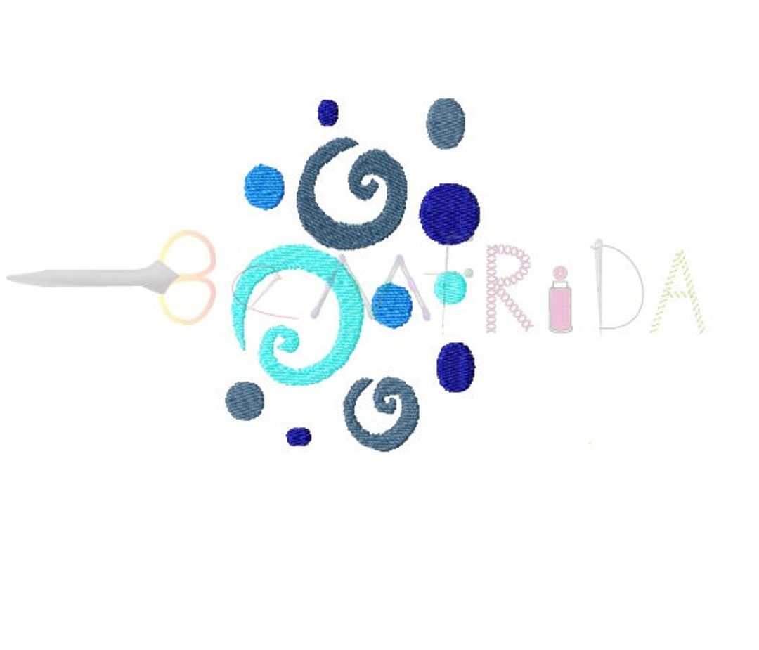 Circles Machine Embroidery Design, Circles Pattern Embroidery, Machine ...