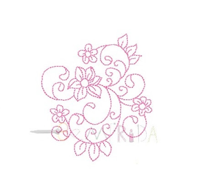 Flower Machine Embroidery Design Flowers Pattern Embroidery - Etsy