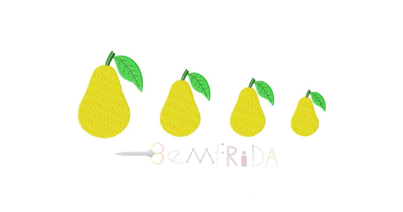 Pear Machine Embroidery Design, Pear Design, Pear Pattern Design ...