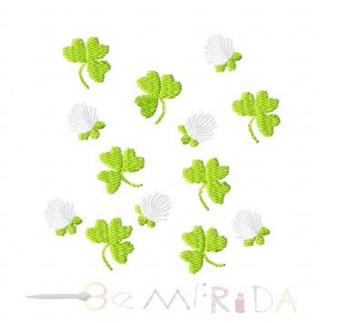 Clover Flowers Machine Embroidery Design, Clover Pattern Embroidery ...