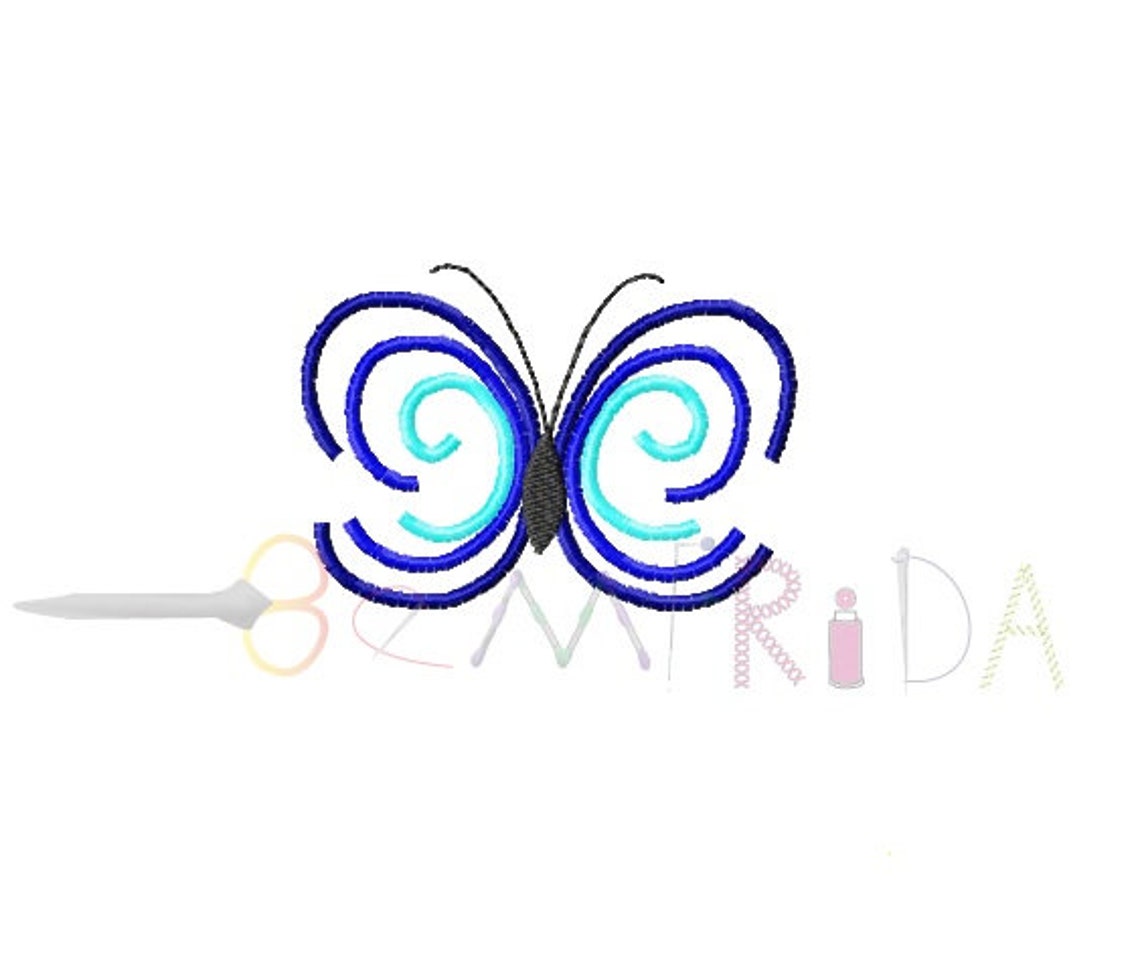 Butterfly Machine Embroidery Design Butterfly Design - Etsy