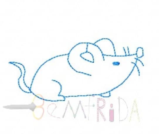 Mouse Machine Embroidery Design Mouse Embroidery Animal | Etsy