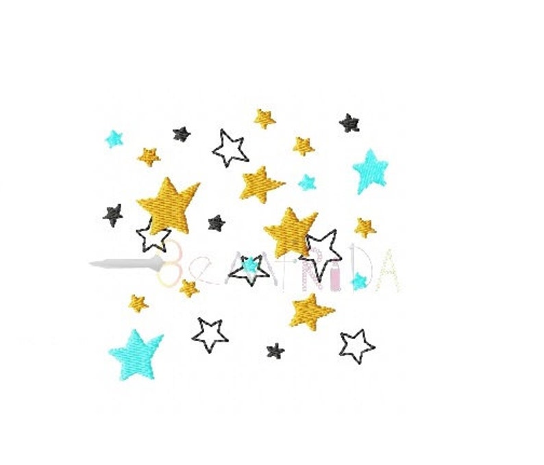 Stars Machine Embroidery Design Mini Star Mini Stars - Etsy