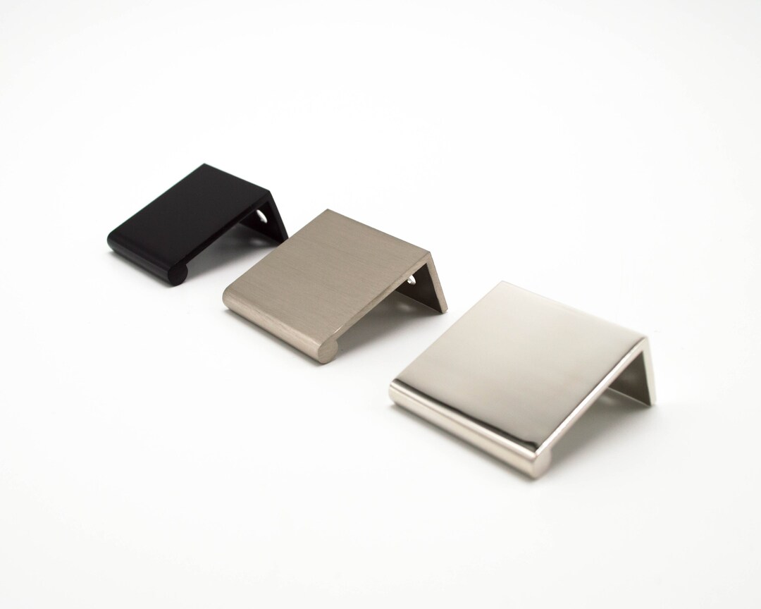 Modern Chrome Cabinet Edge Tab Pull, Drawer Pull, Cabinet Knob, Drawer ...