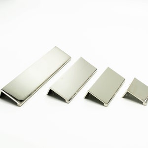 Modern Chrome Cabinet Edge Tab Pull Drawer Pull Cabinet | Etsy