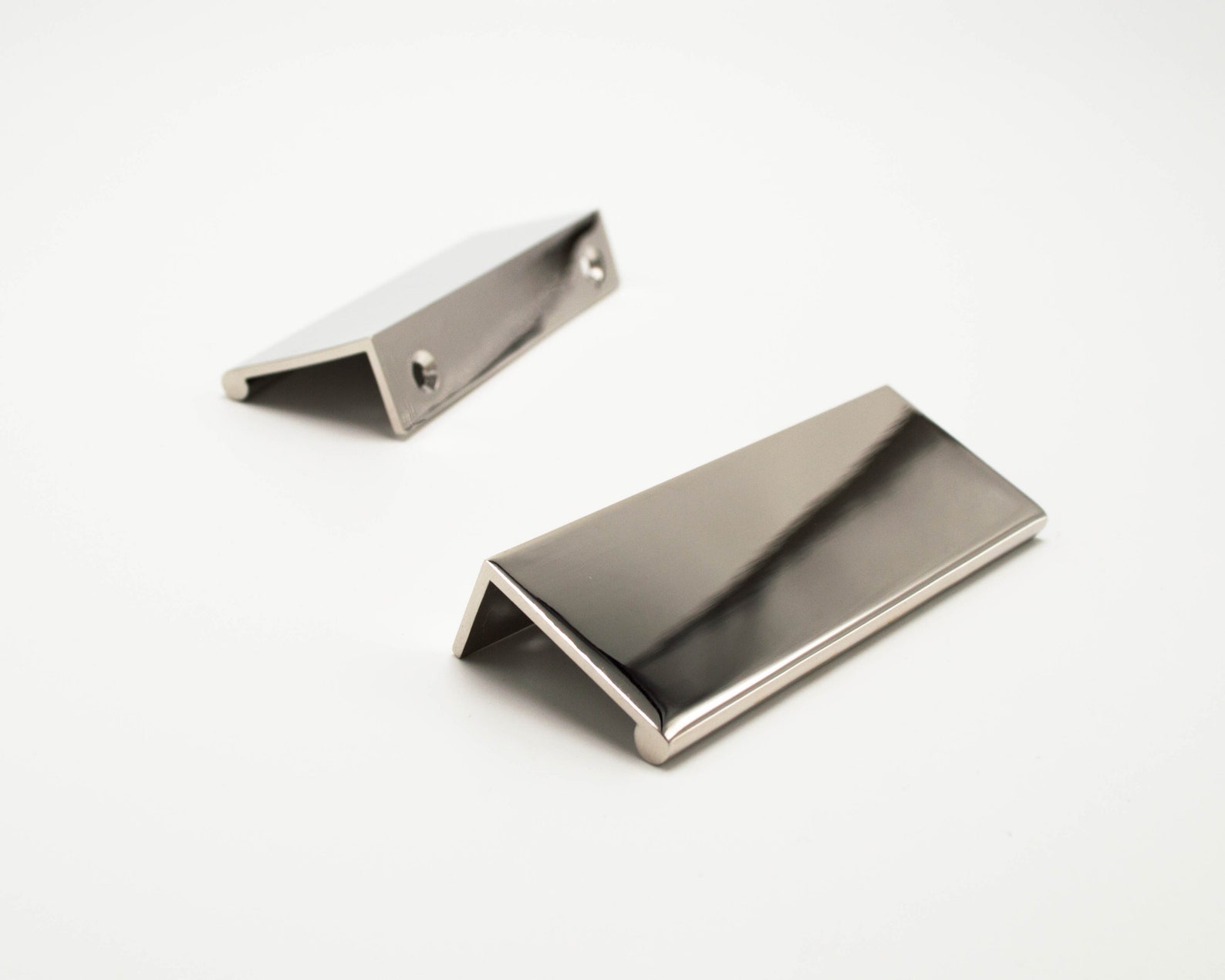 Modern Chrome Cabinet Edge Tab Pull Drawer Pull Cabinet | Etsy