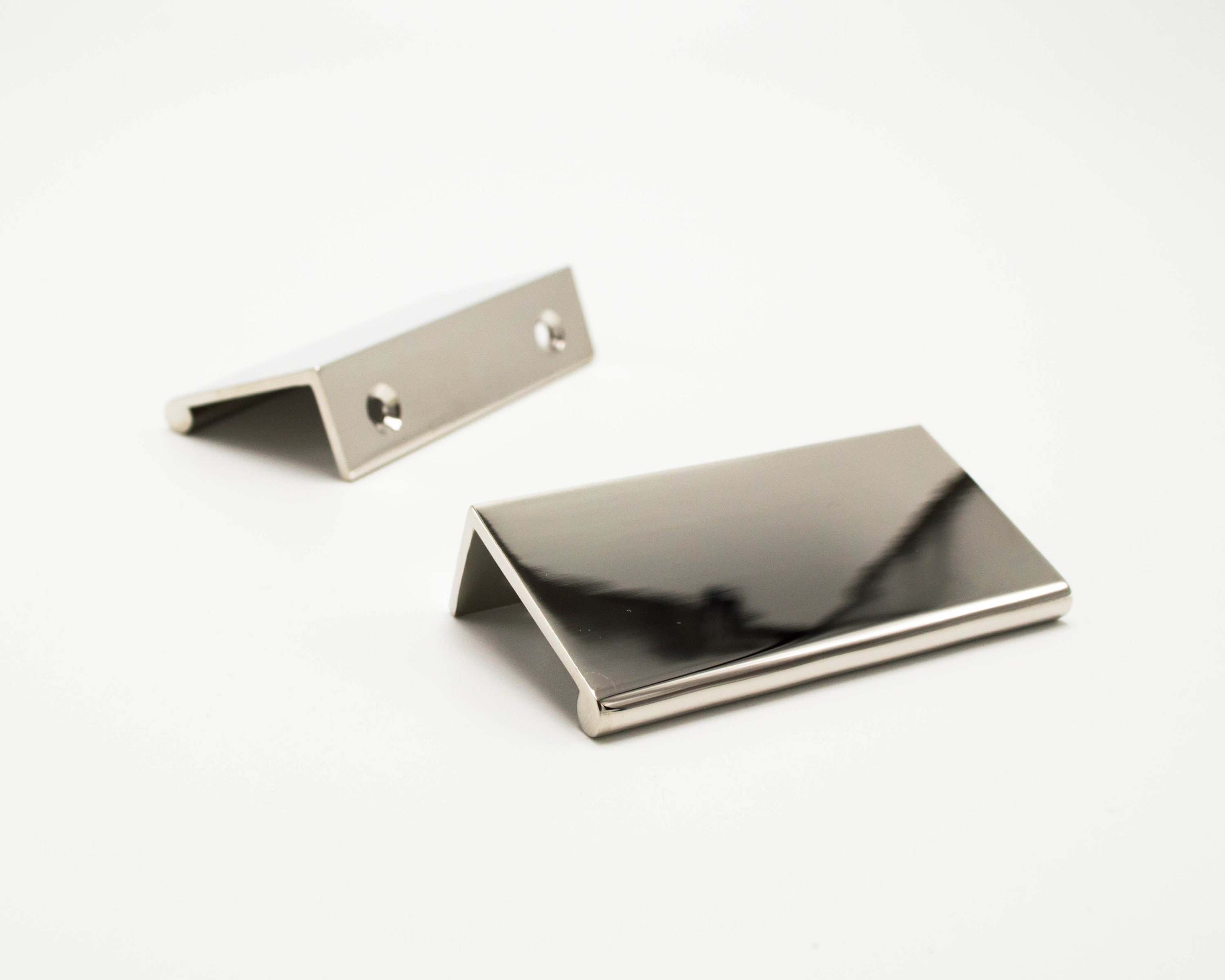 Modern Chrome Cabinet Edge Tab Pull, Drawer Pull, Cabinet Knob, Drawer ...