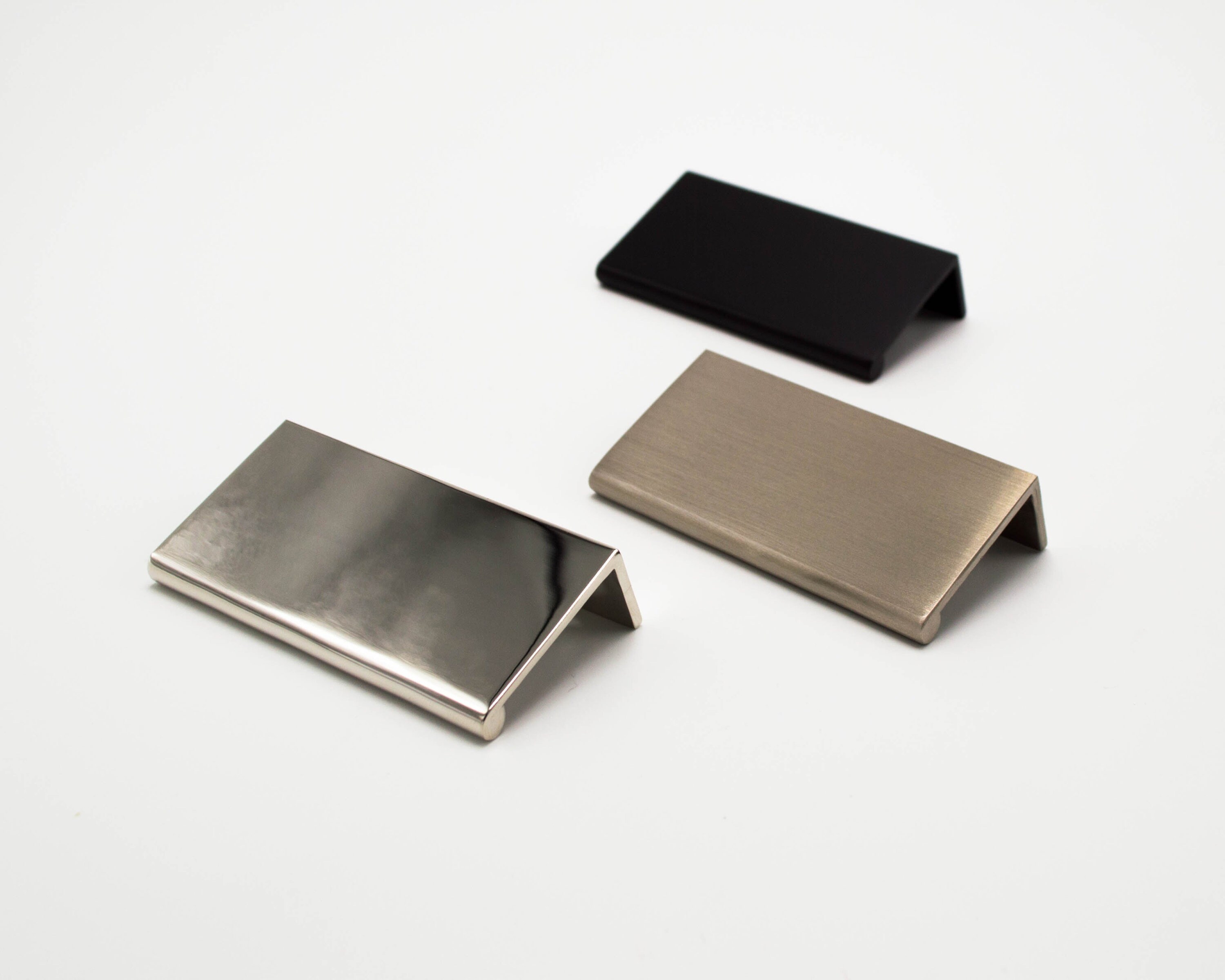 Modern Chrome Cabinet Edge Tab Pull, Drawer Pull, Cabinet Knob, Drawer ...