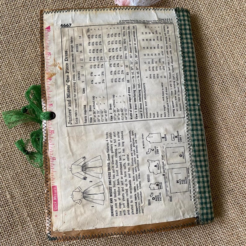 A Cute Vintage Sewing Pattern Journal - Etsy
