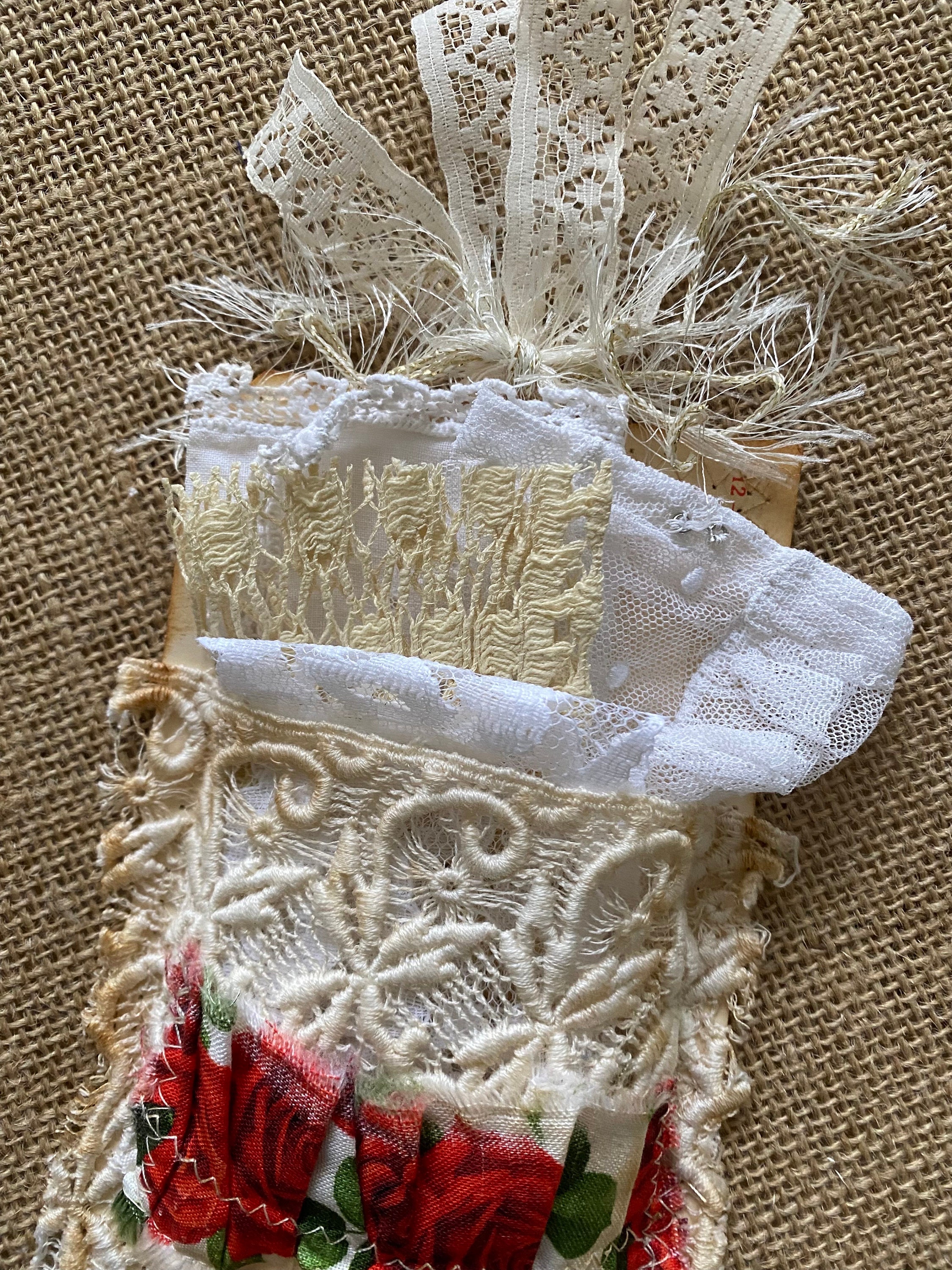 A Beautiful Lace and Rose Tag - Etsy