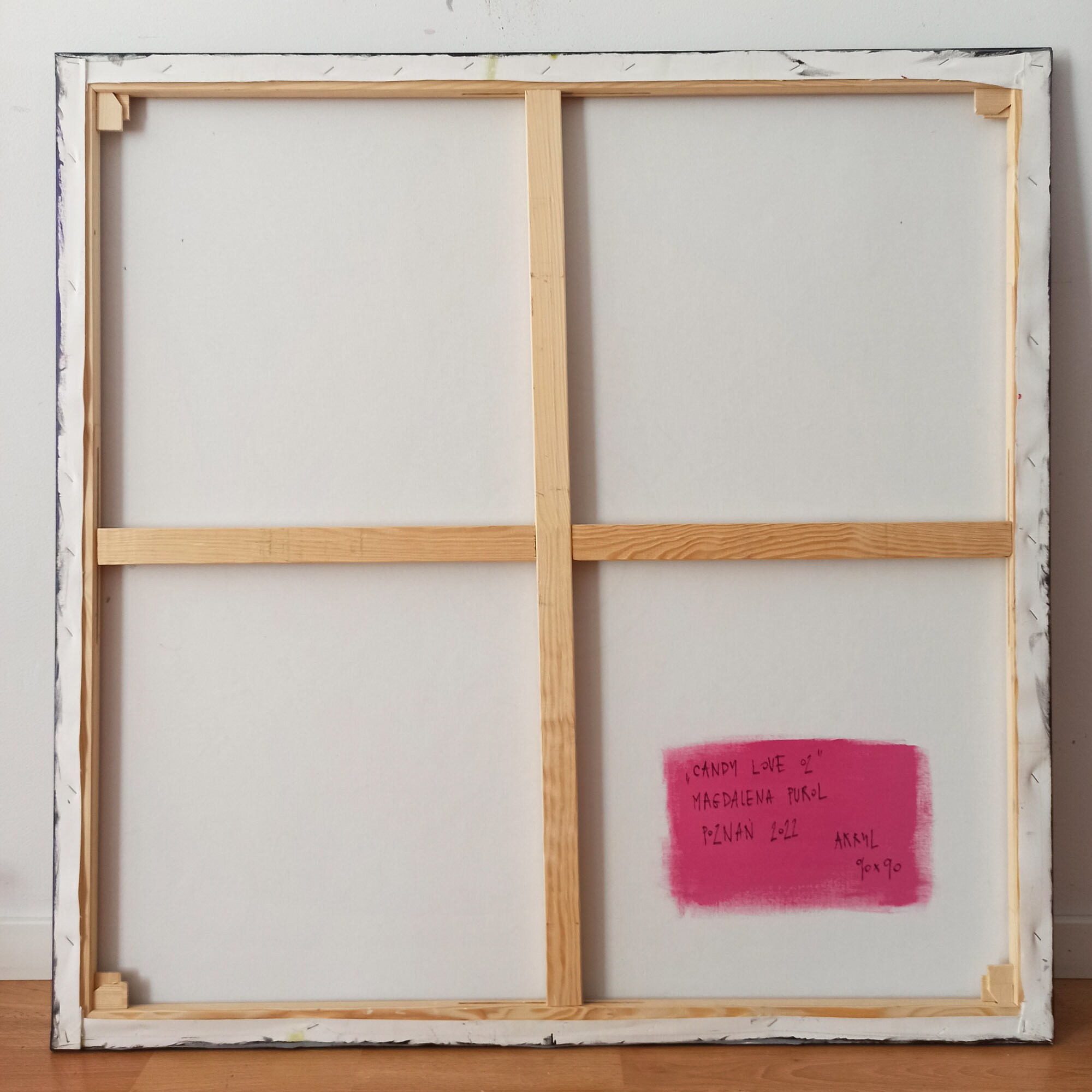 Acrylic Abstract PAINTING on Canvas POP-ART Hearts Colorful Large Home ...