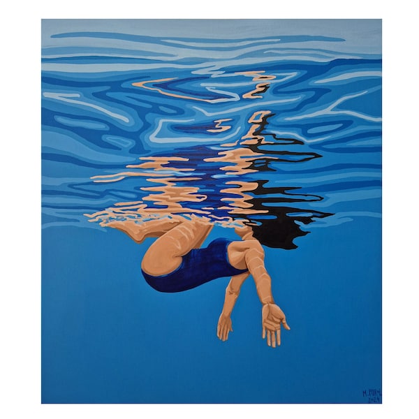Swimmer Painting - Etsy