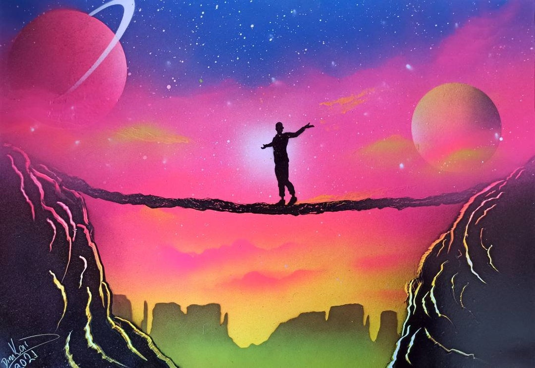 Balance - Original Spray Paint Art by Dimkad Art - Etsy