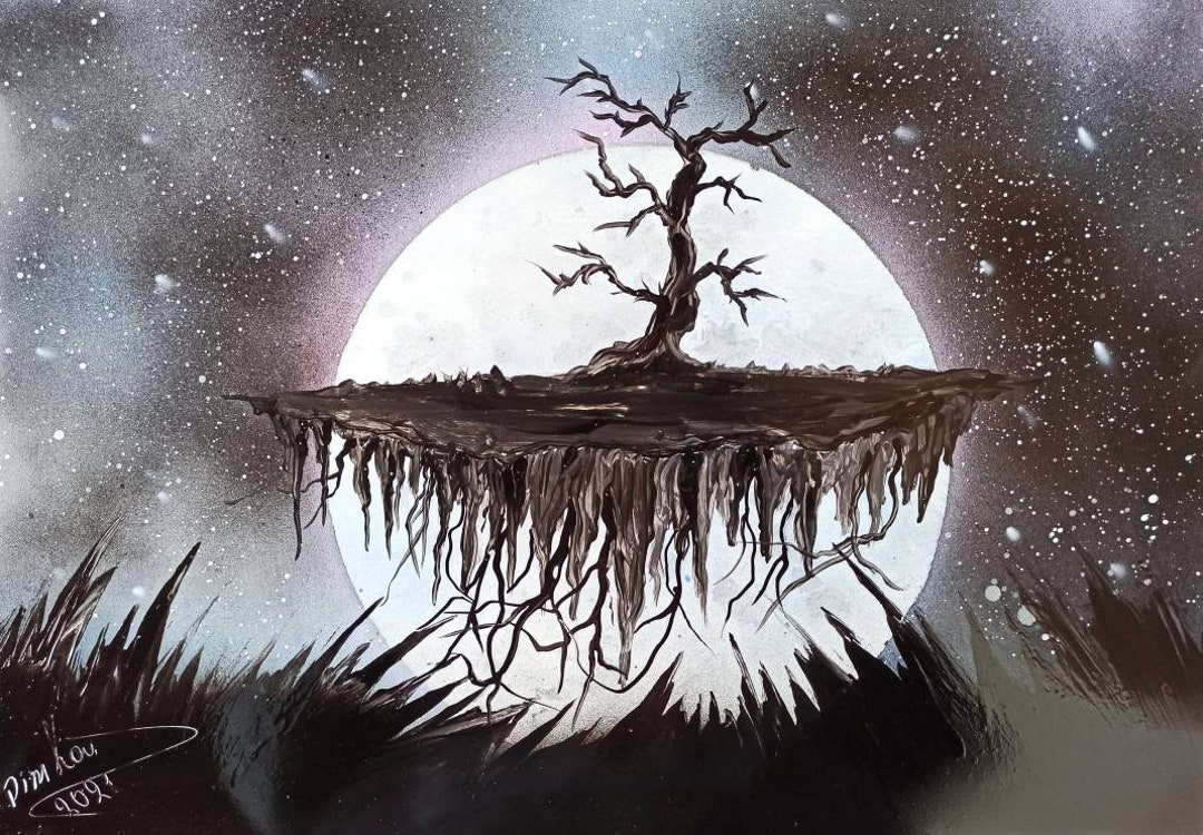 Roots- Original Spray Paint Art by Dimkad Art - Etsy