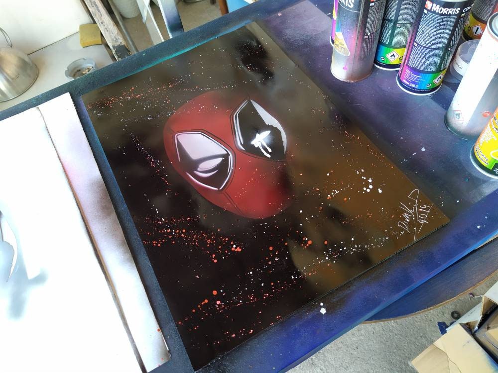 Deadpool Original Spray Paint Art By Dimkad Art | Etsy